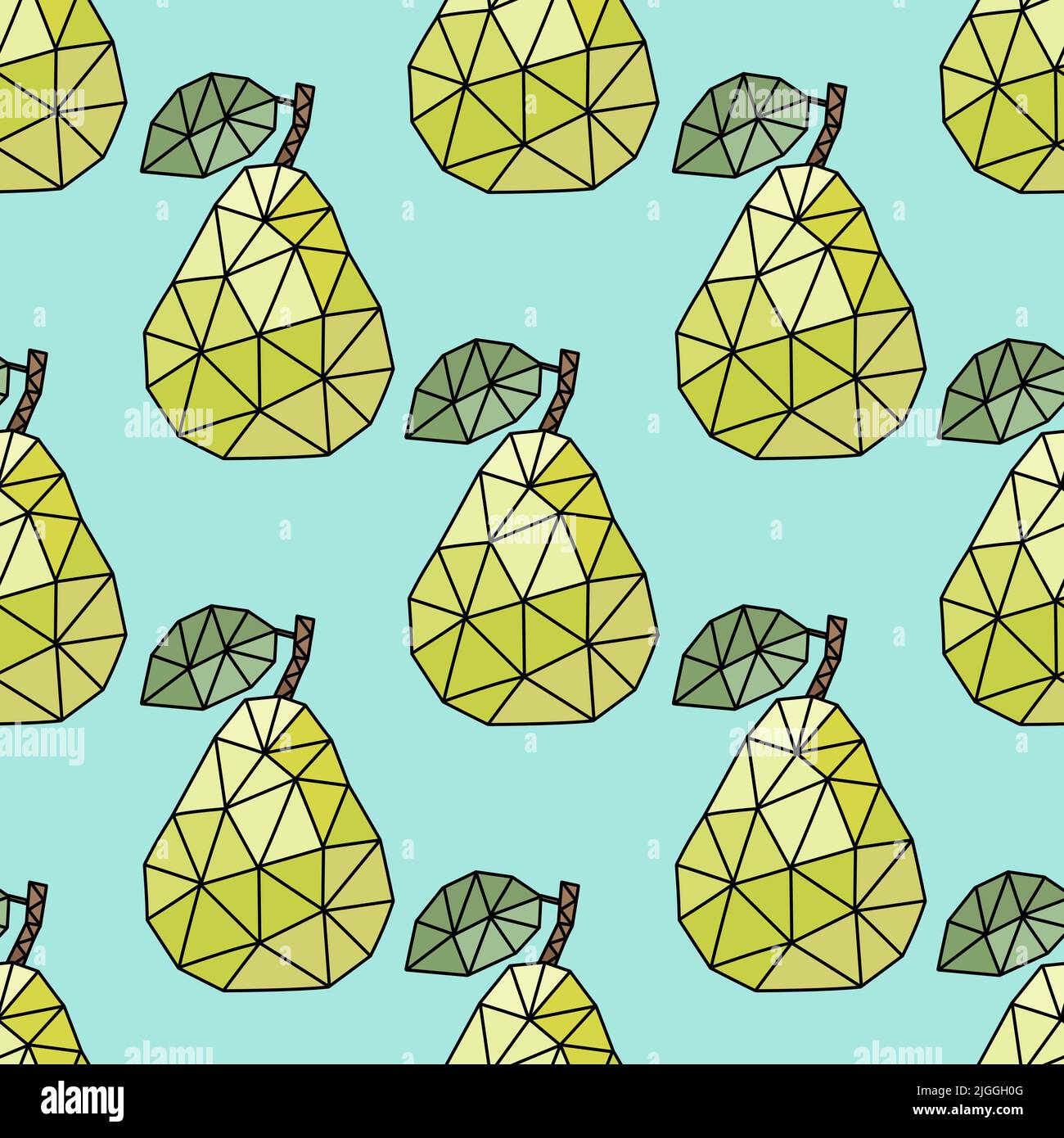 Autumn fruit seamless pears geometric pattern for wrapping paper and ...