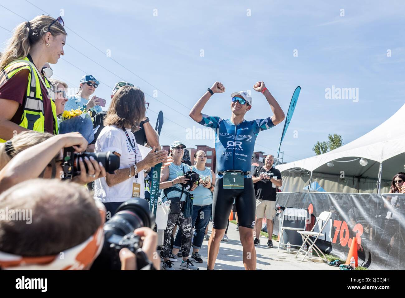 July 10, 2022, Salem, Oregon, USA: Winner JUSTIN METZLER poses for his ...