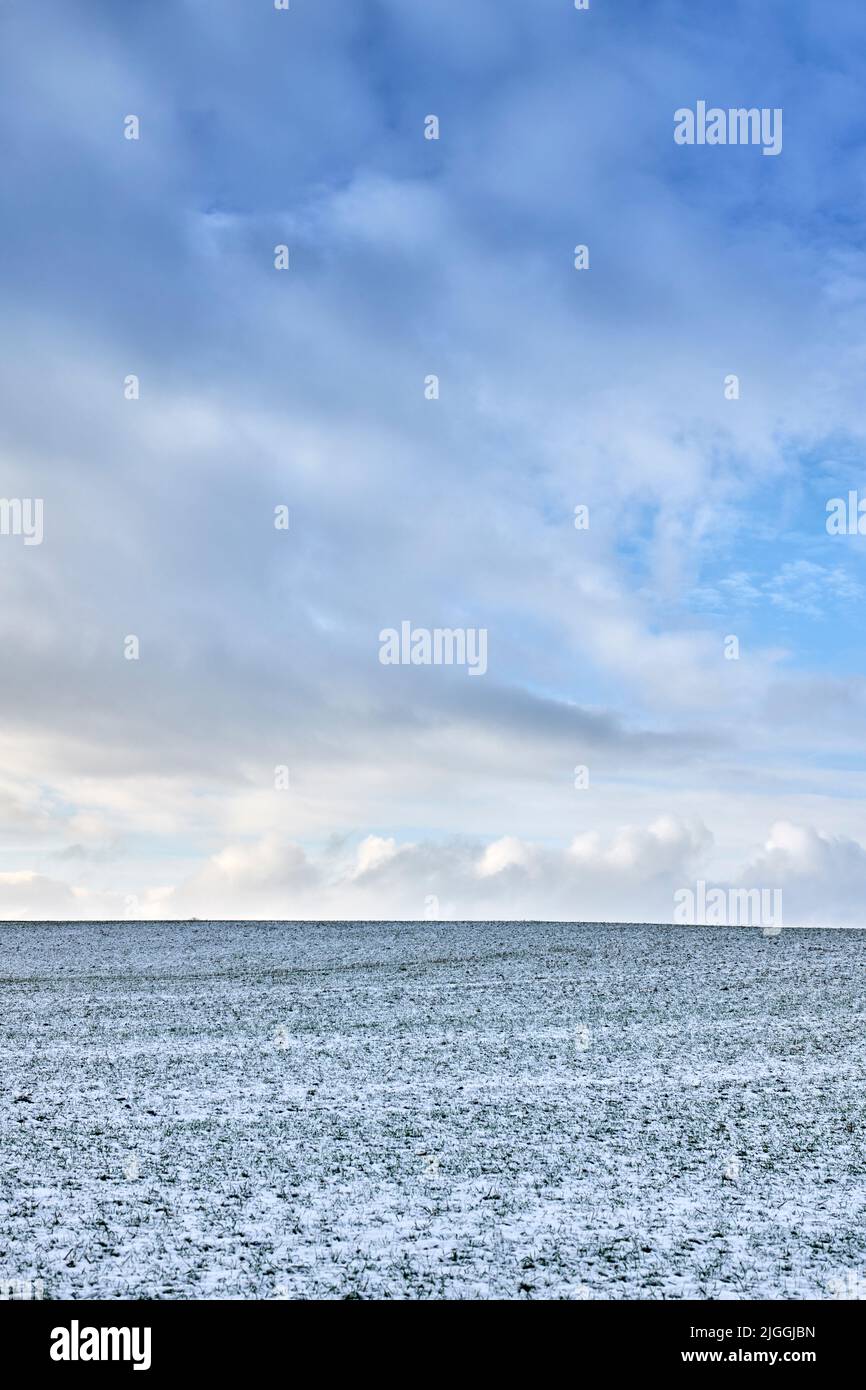 Danish winter landscape. A photo of a winter landscape at sunset Stock ...