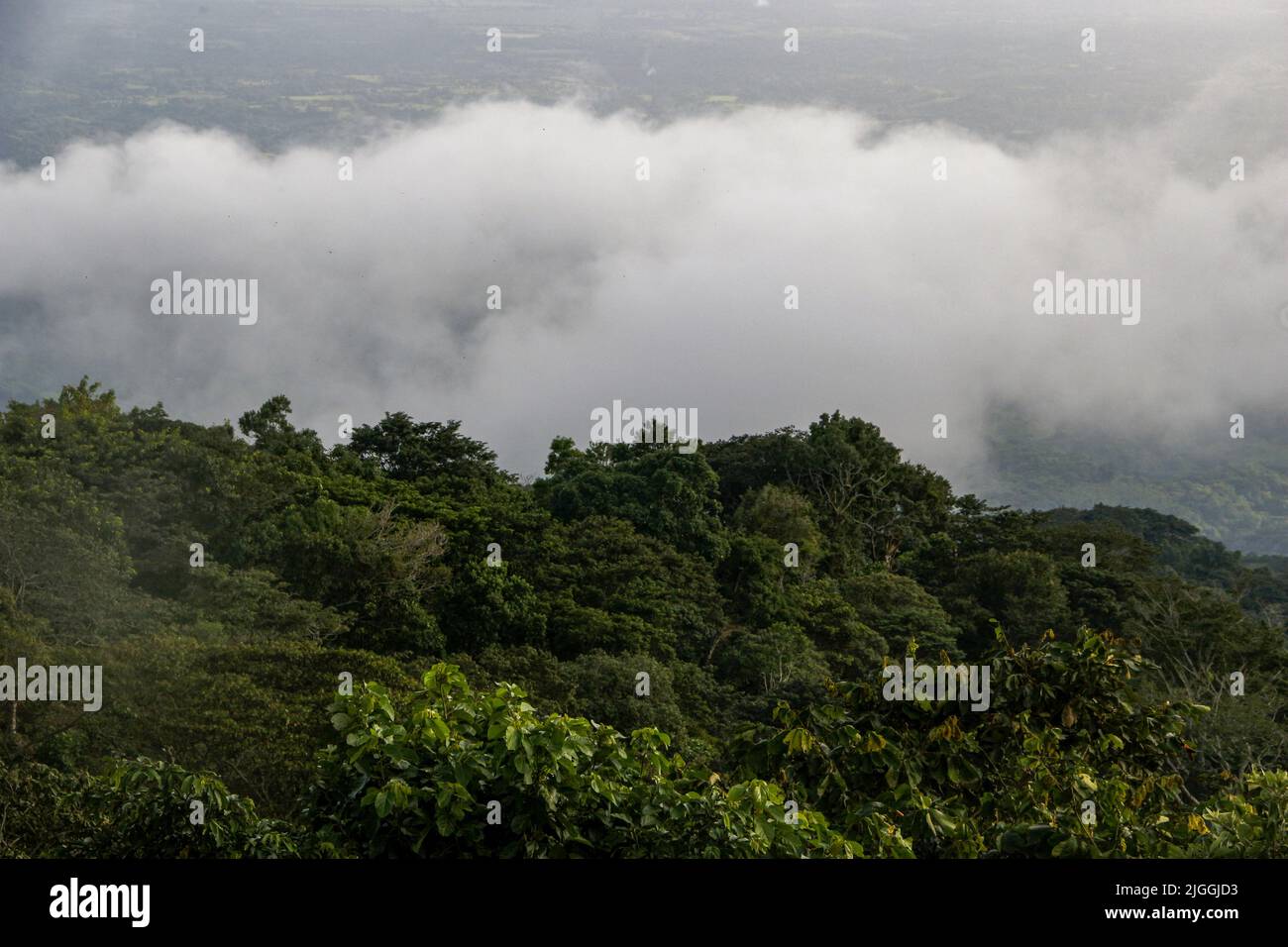 View of a landscape of the municipality of Alegría in the Tecapa ...