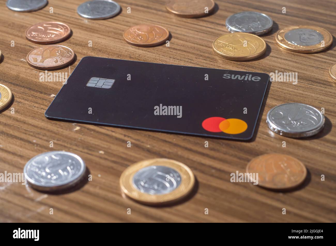 Campinas-sp,Brazil-July 10,2022 : swile card with master card flag, on ...