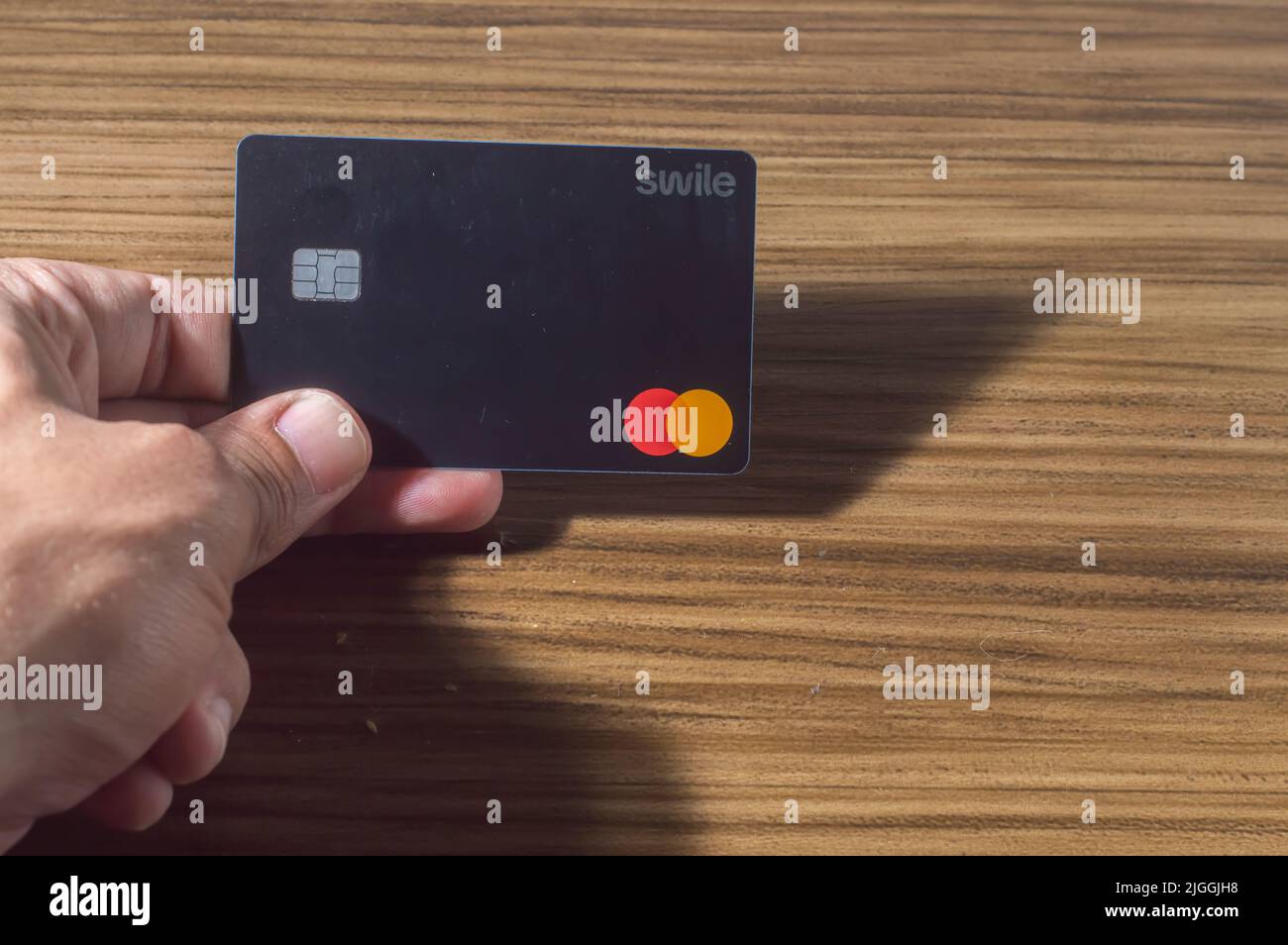 Campinas-sp,Brazil-July 10,2022 : swile card with master card flag, on ...