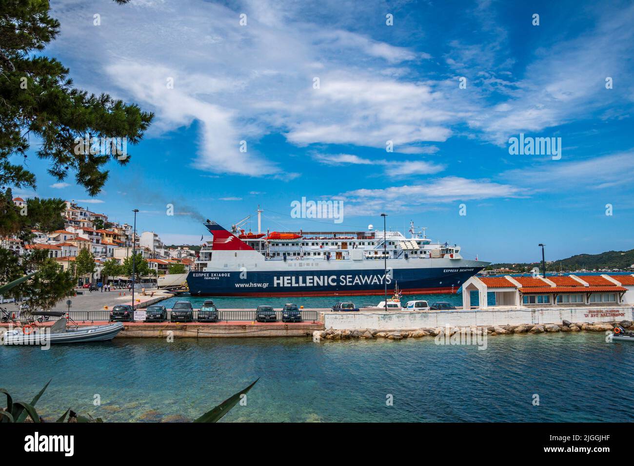 Express Skiathos Ferry boat from Hellenic Seaways company arrives at ...