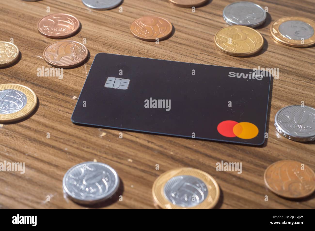 Campinas-sp,Brazil-July 10,2022 : swile card with master card flag, on ...