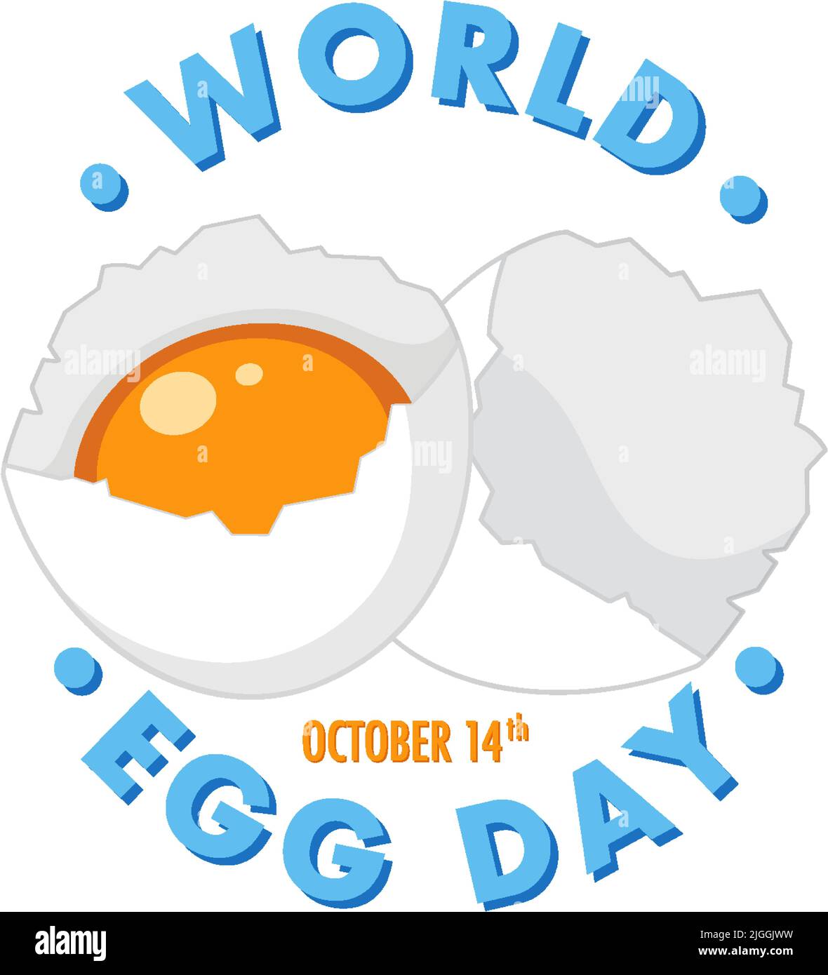 World Egg Day October 14 Banner Design illustration Stock Vector Image ...