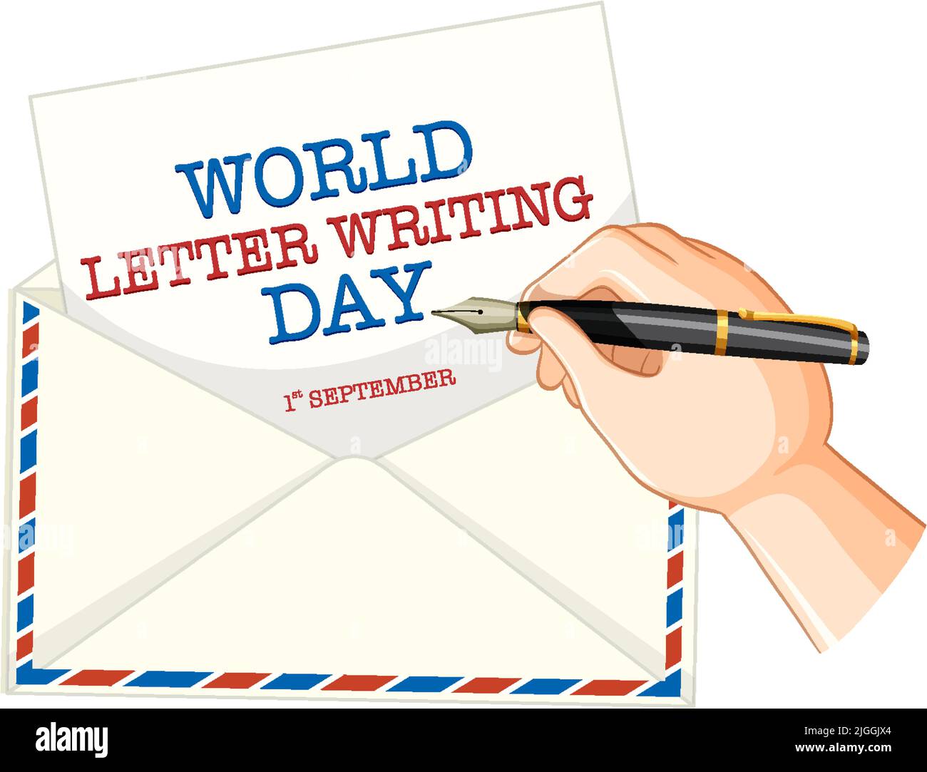 World Letter Writing Day Banner Design illustration Stock Vector Image ...