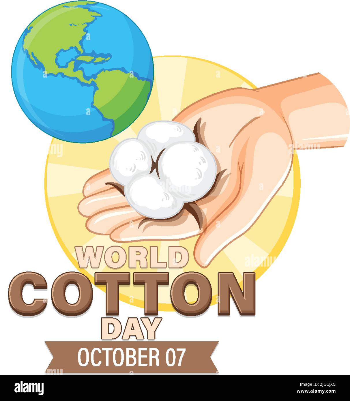 World Cotton Day October 7 Banner Design illustration Stock Vector ...