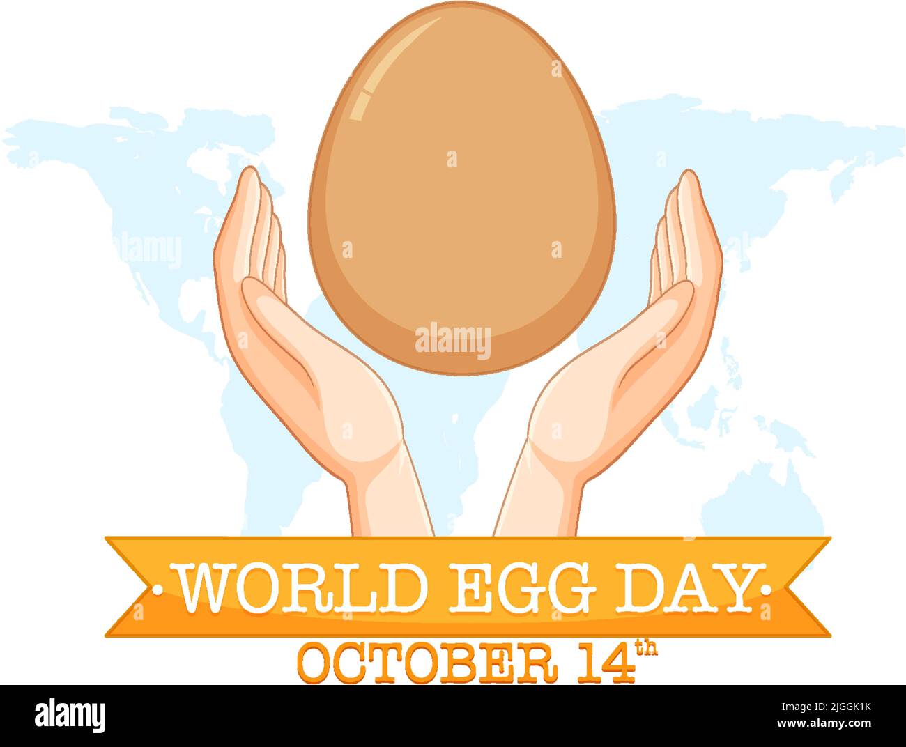 World Egg Day October 14 Banner Design illustration Stock Vector Image ...