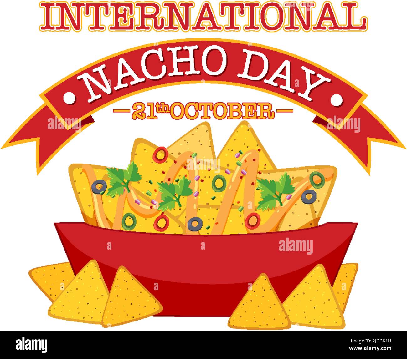 International Nacho Day Poster Design illustration Stock Vector Image ...