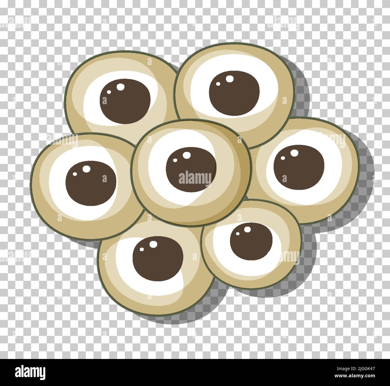 Eggs of frog or frogspawn in cartoon style illustration Stock Vector ...