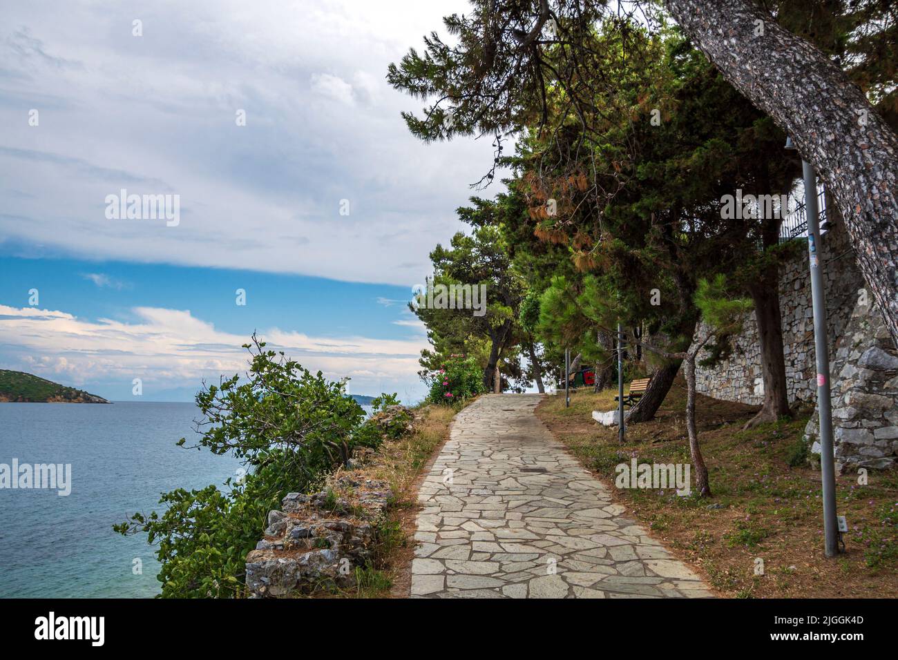 Beautiful view from the islet of Bourtzi, a small peninsula in port of ...