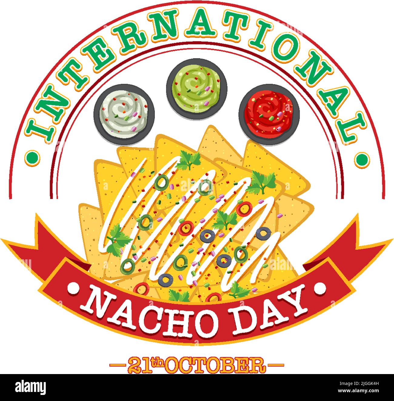 International Nacho Day Poster Design illustration Stock Vector Image ...