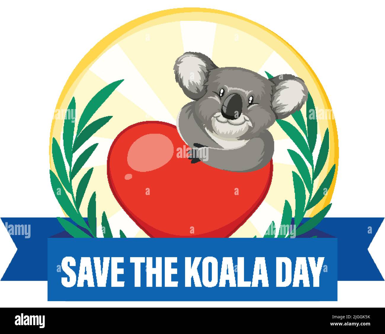 Save the koala day banner design illustration Stock Vector Image & Art ...
