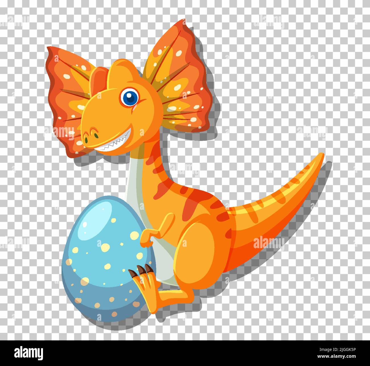 Cute dilophosaurus dinosaur isolated illustration Stock Vector Image & Art - Alamy