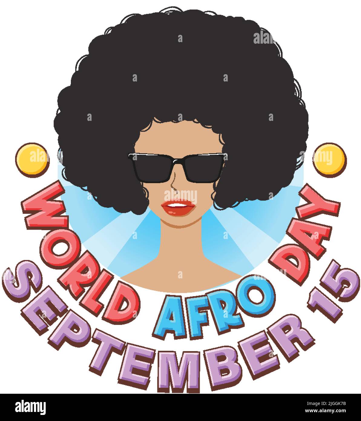 World Afro Day September 15 Banner Design illustration Stock Vector ...