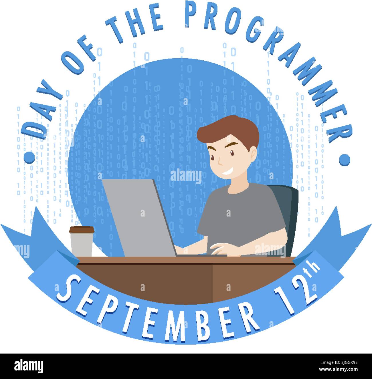 The Day of the Programmer Poster illustration Stock Vector Image & Art ...