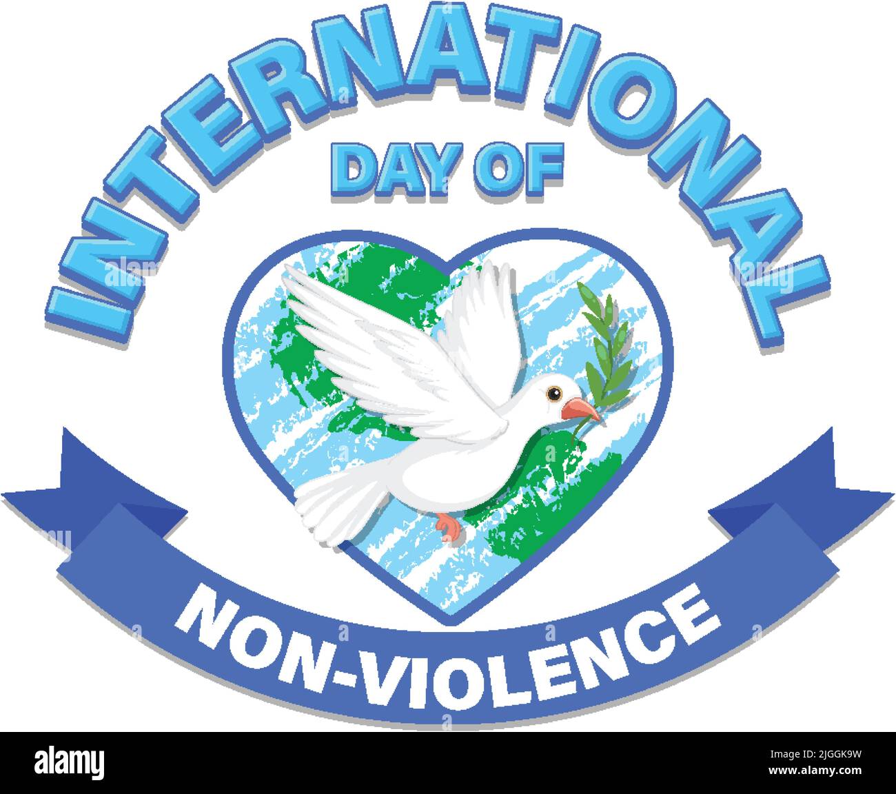 International Day of Non-Violence Poster Design illustration Stock ...