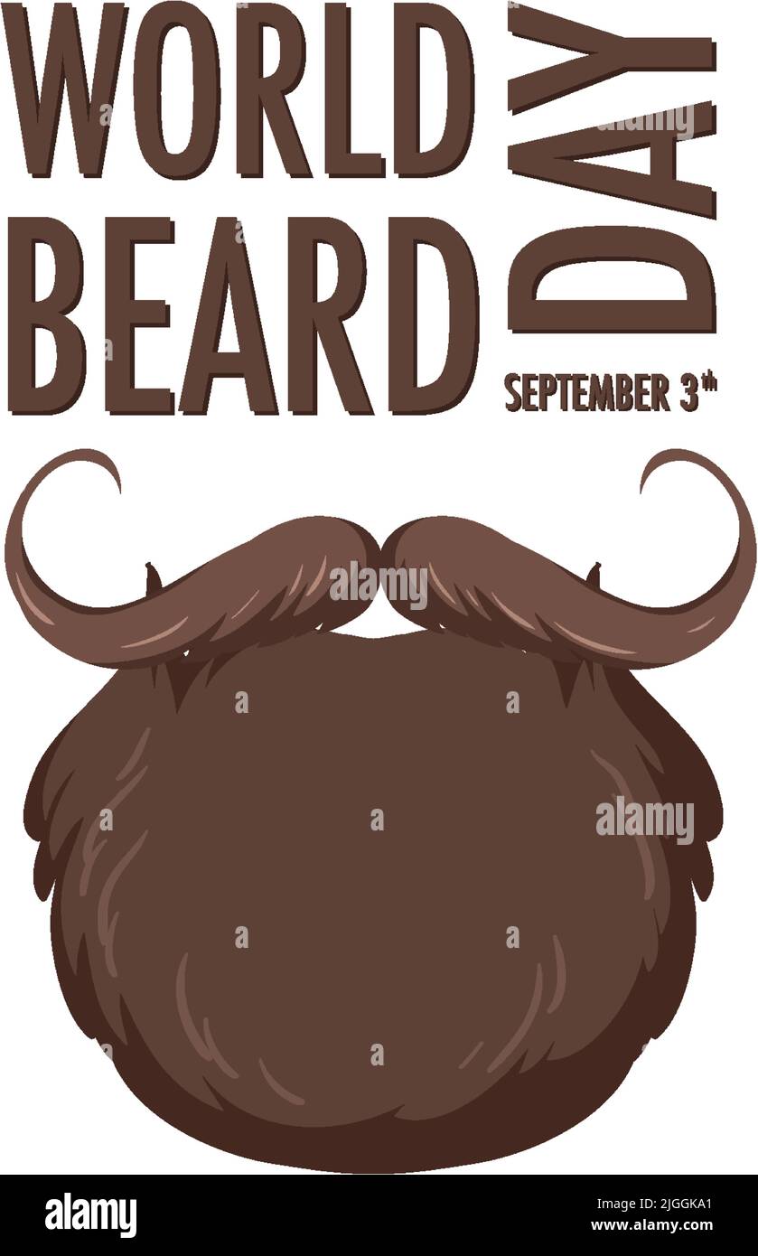 World Beard Day September 3 Banner illustration Stock Vector Image ...