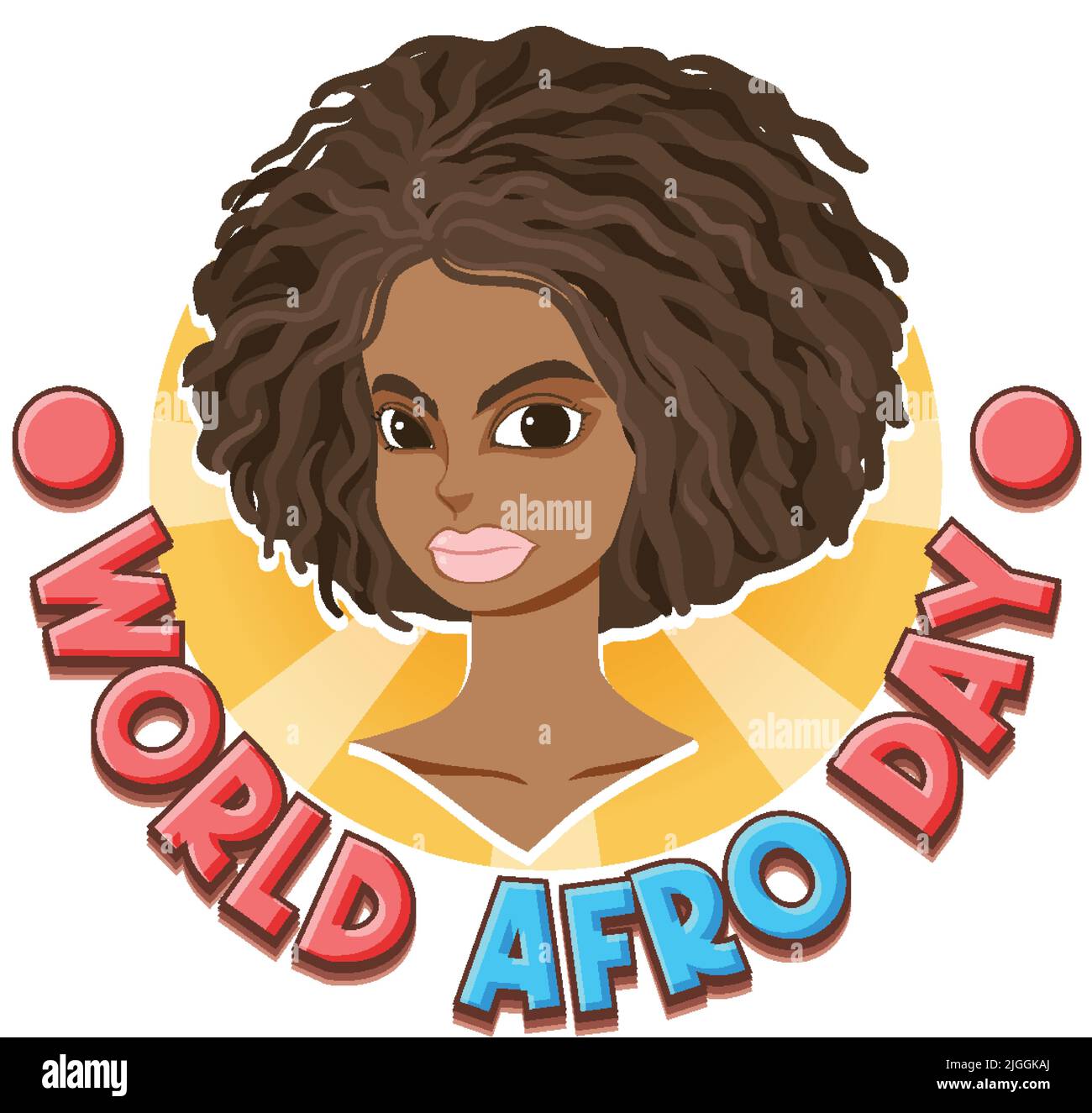 World Afro Day September 15 Banner Design illustration Stock Vector ...