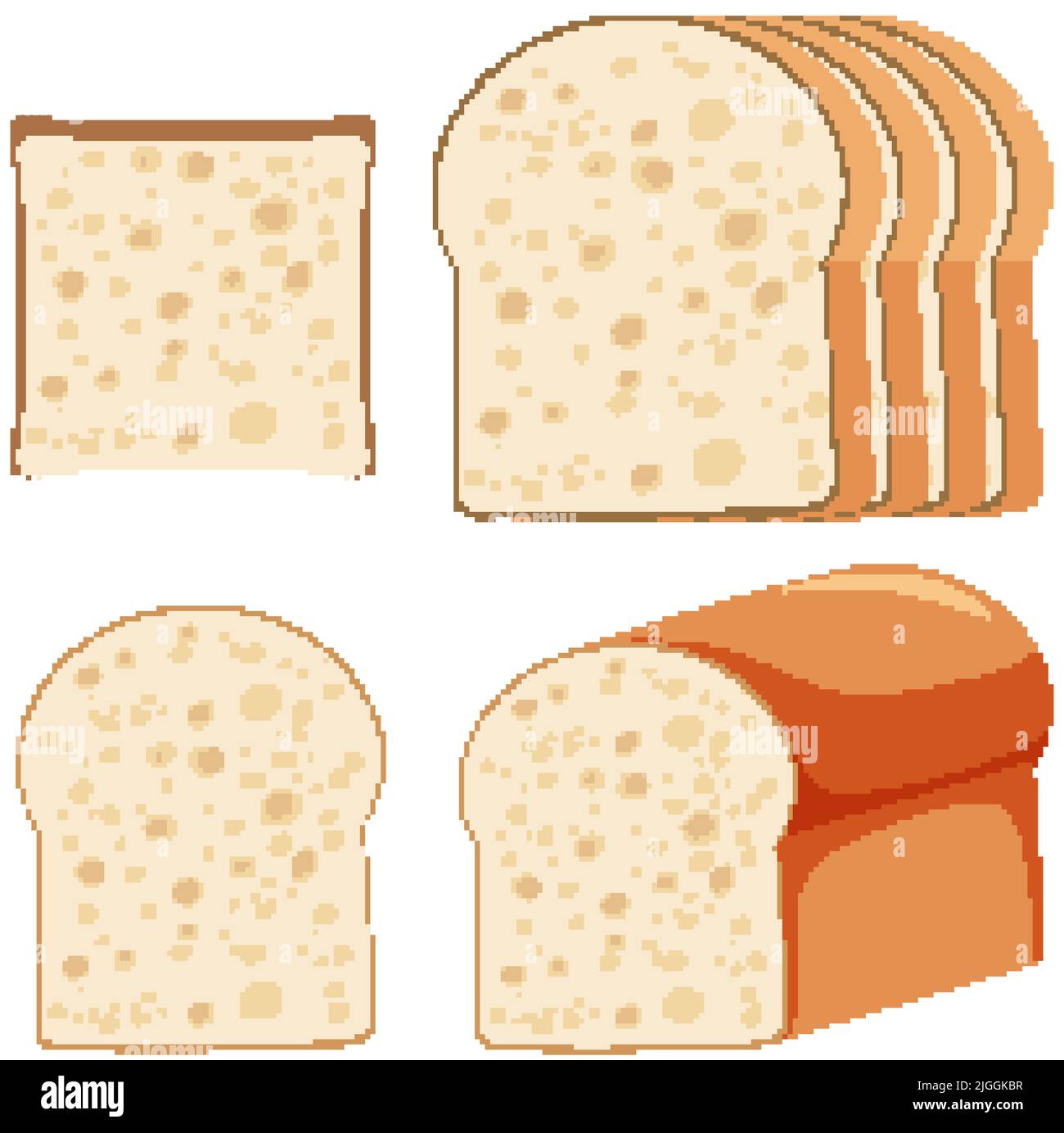 Set of different breads illustration Stock Vector Image & Art - Alamy