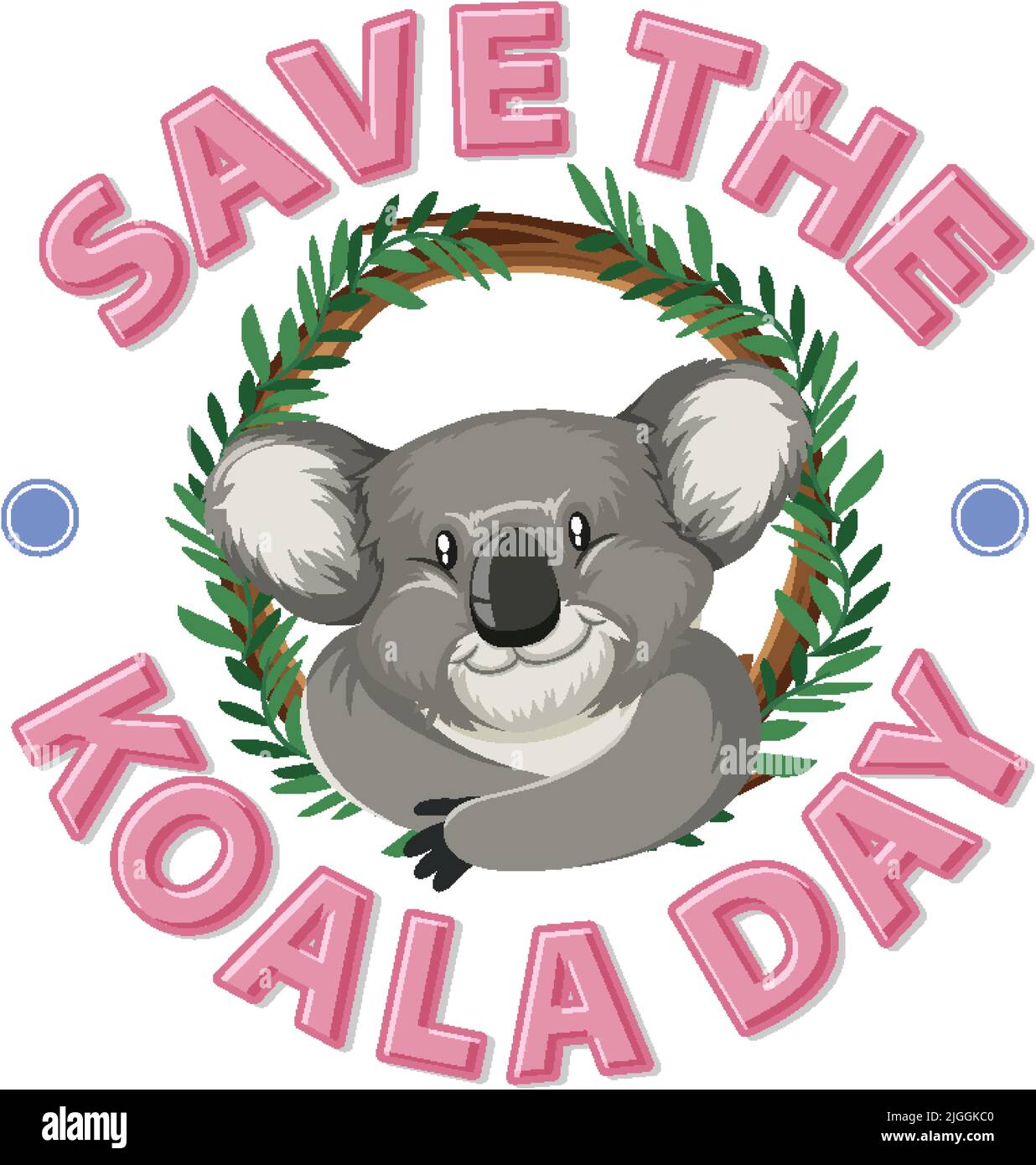Save the koala day banner design illustration Stock Vector Image & Art ...