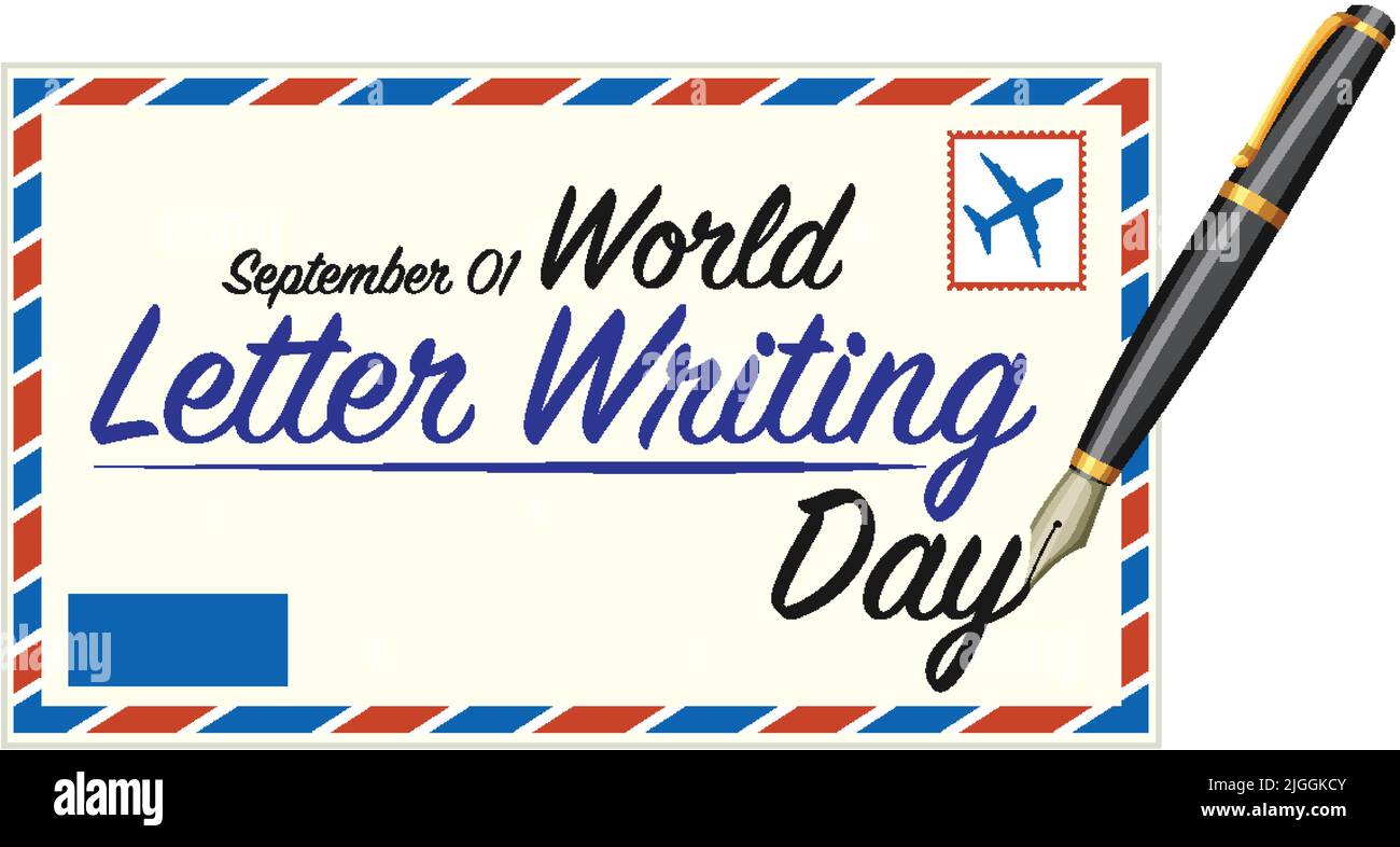 World Letter Writing Day Banner Design illustration Stock Vector Image ...