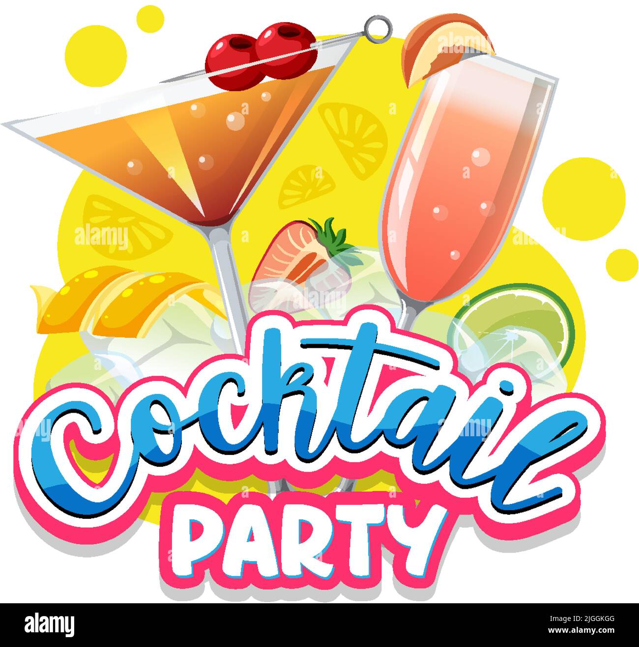 A cocktail party banner text illustration Stock Vector Image & Art - Alamy