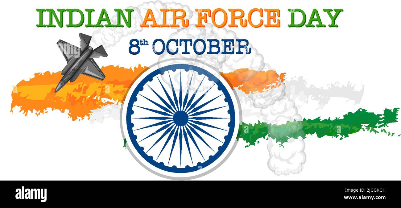 Indian Air Force Day Poster illustration Stock Vector Image & Art - Alamy