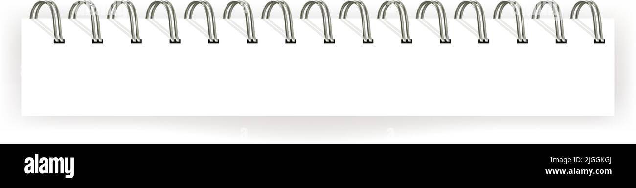 Paper binder, metal wire on pages of notebook Stock Vector Image & Art ...