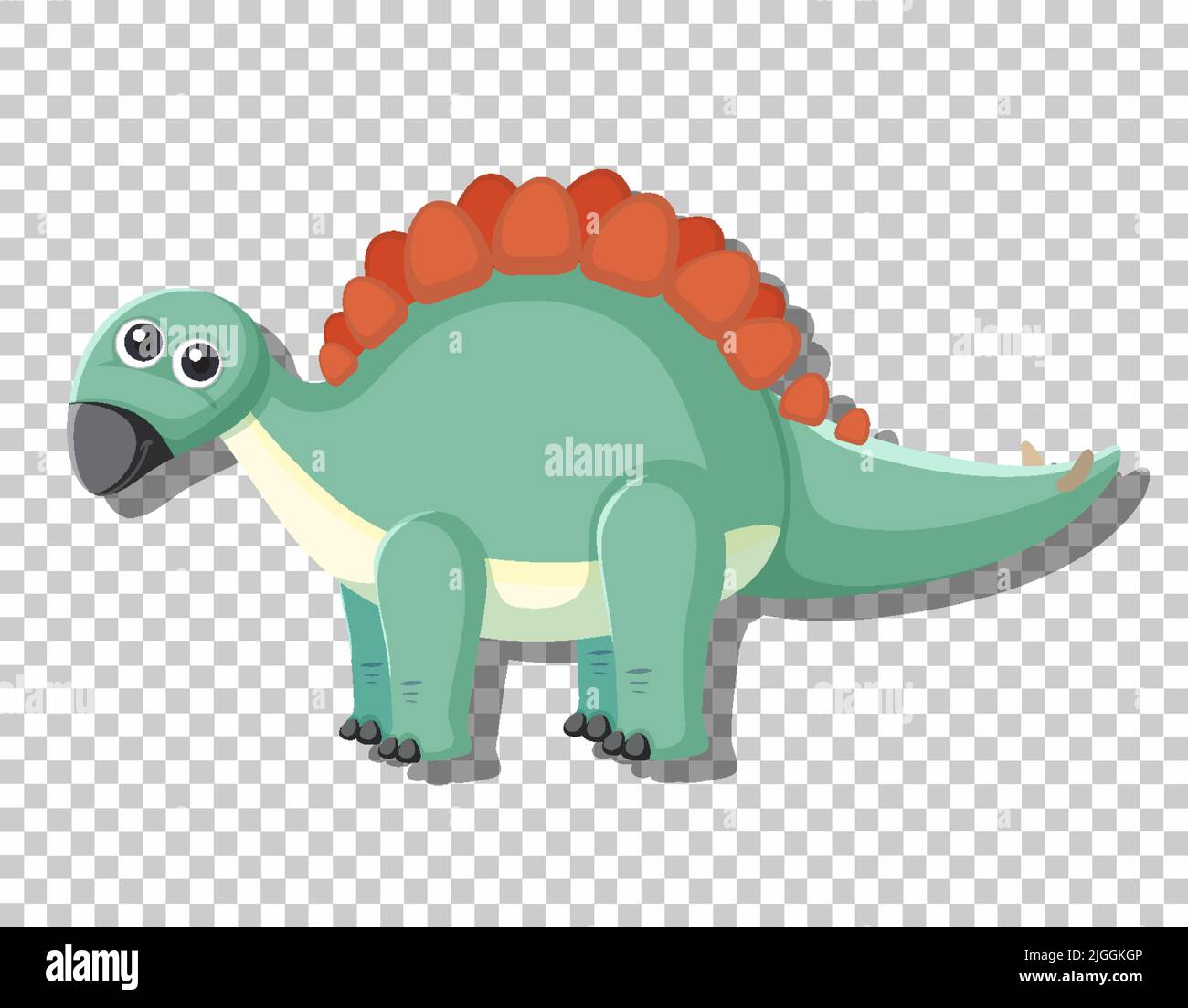 Cute stegosaurus dinosaur isolated illustration Stock Vector Image ...