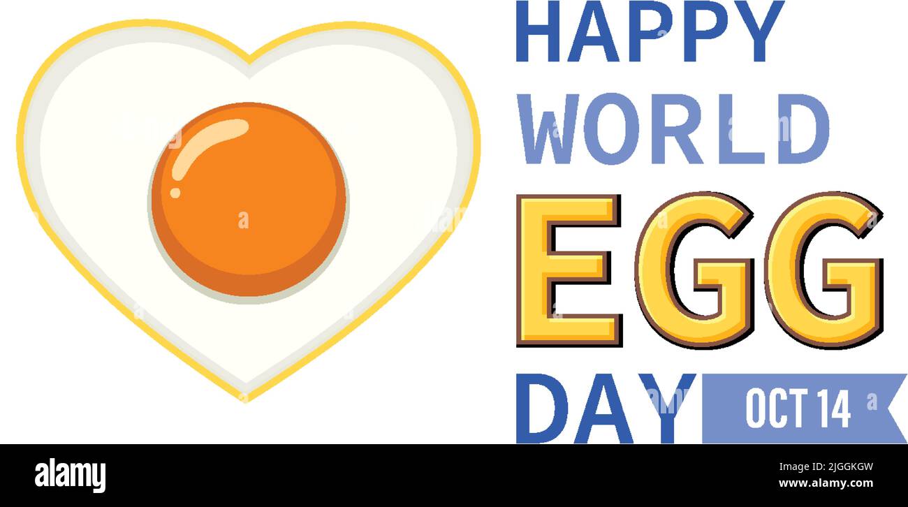 World egg day banner or logo design illustration Stock Vector Image ...