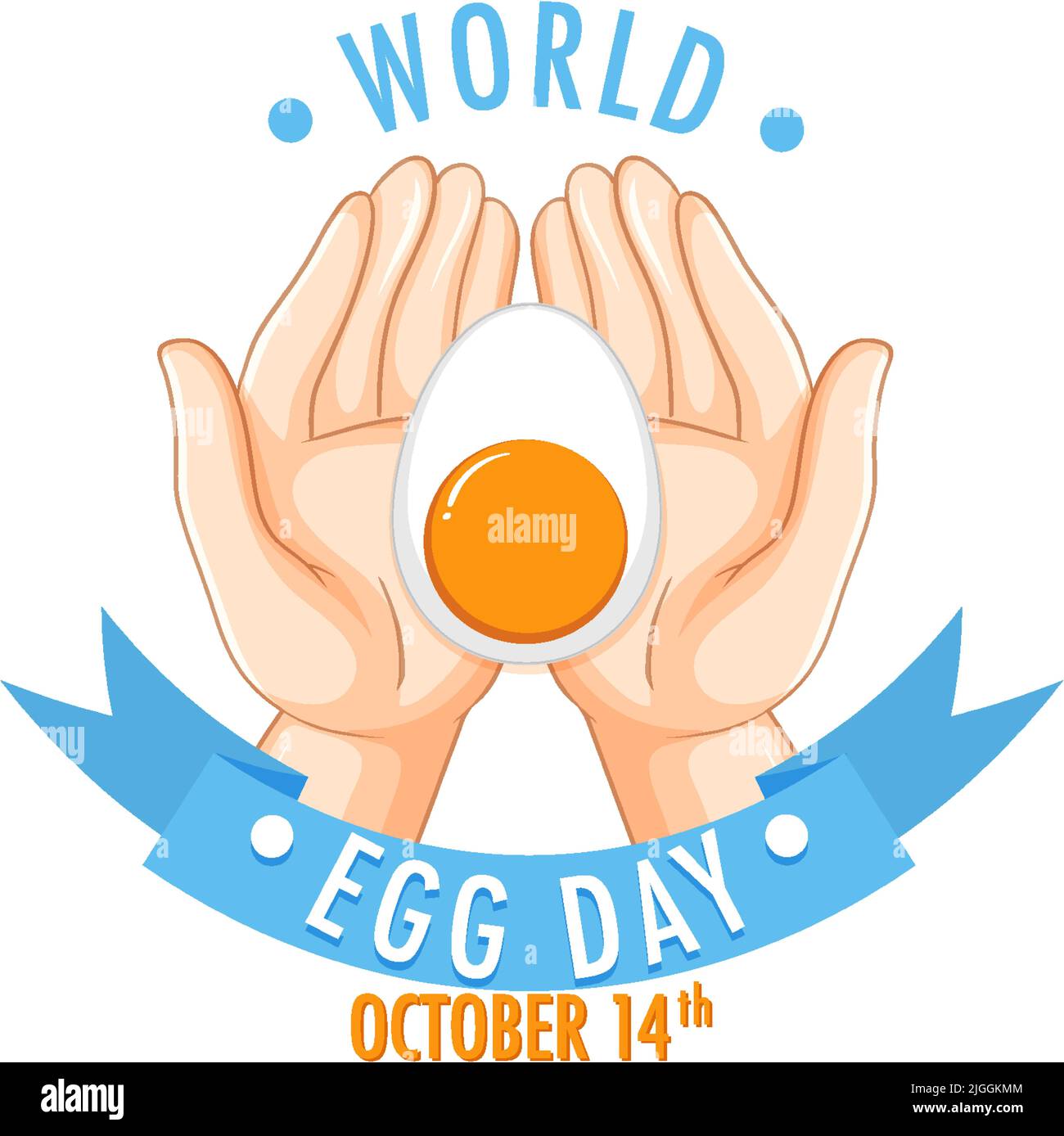 World Egg Day October 14 Banner Design illustration Stock Vector Image ...