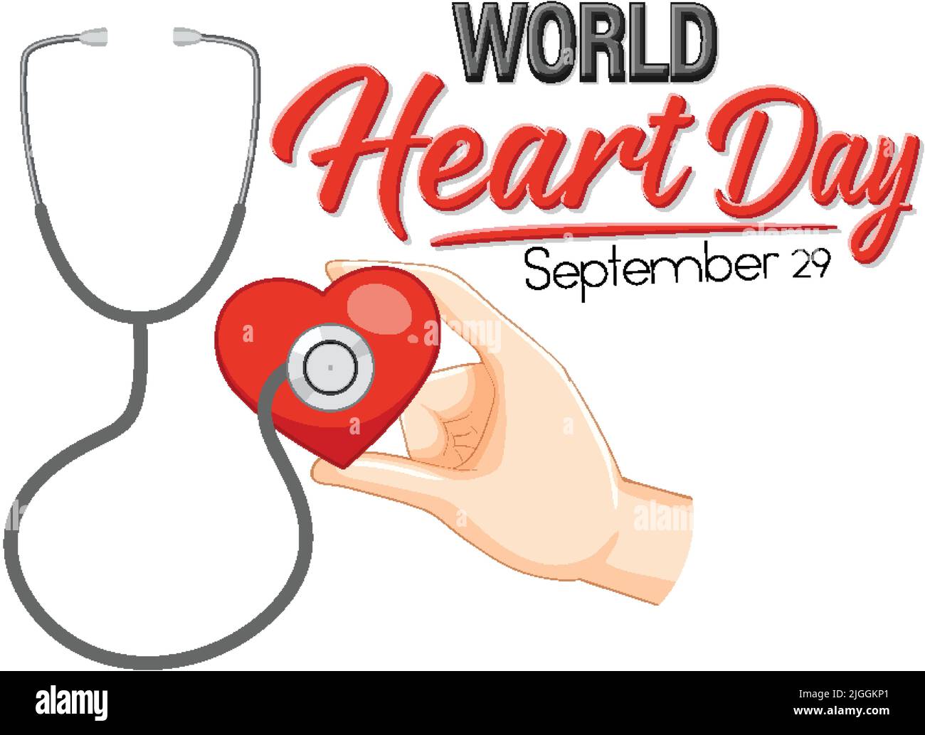 World Heart Day September 29 illustration Stock Vector Image & Art - Alamy
