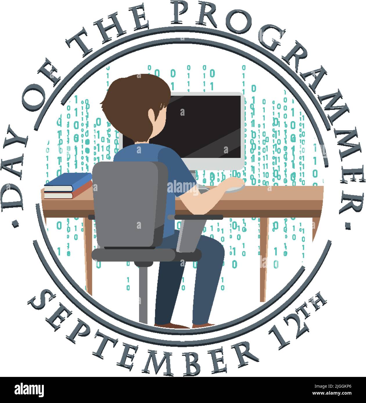 The Day of the Programmer Poster illustration Stock Vector Image & Art ...