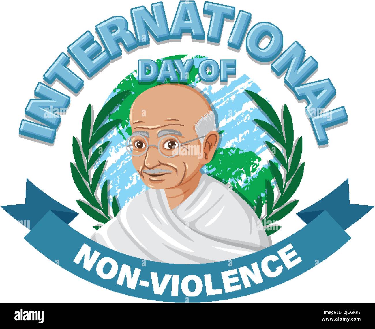 International Day of Non-Violence Poster Design illustration Stock ...