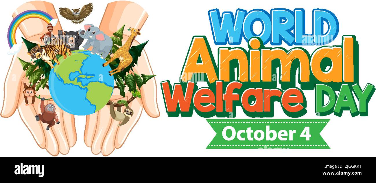 World Animal Welfare Day October 4 illustration Stock Vector Image ...