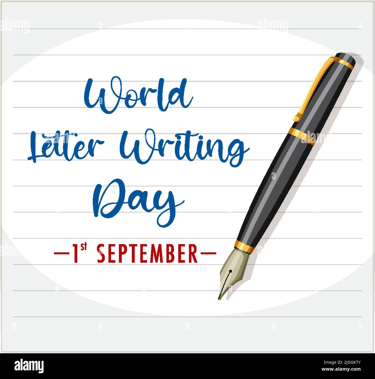 World Letter Writing Day Banner Design illustration Stock Vector Image ...