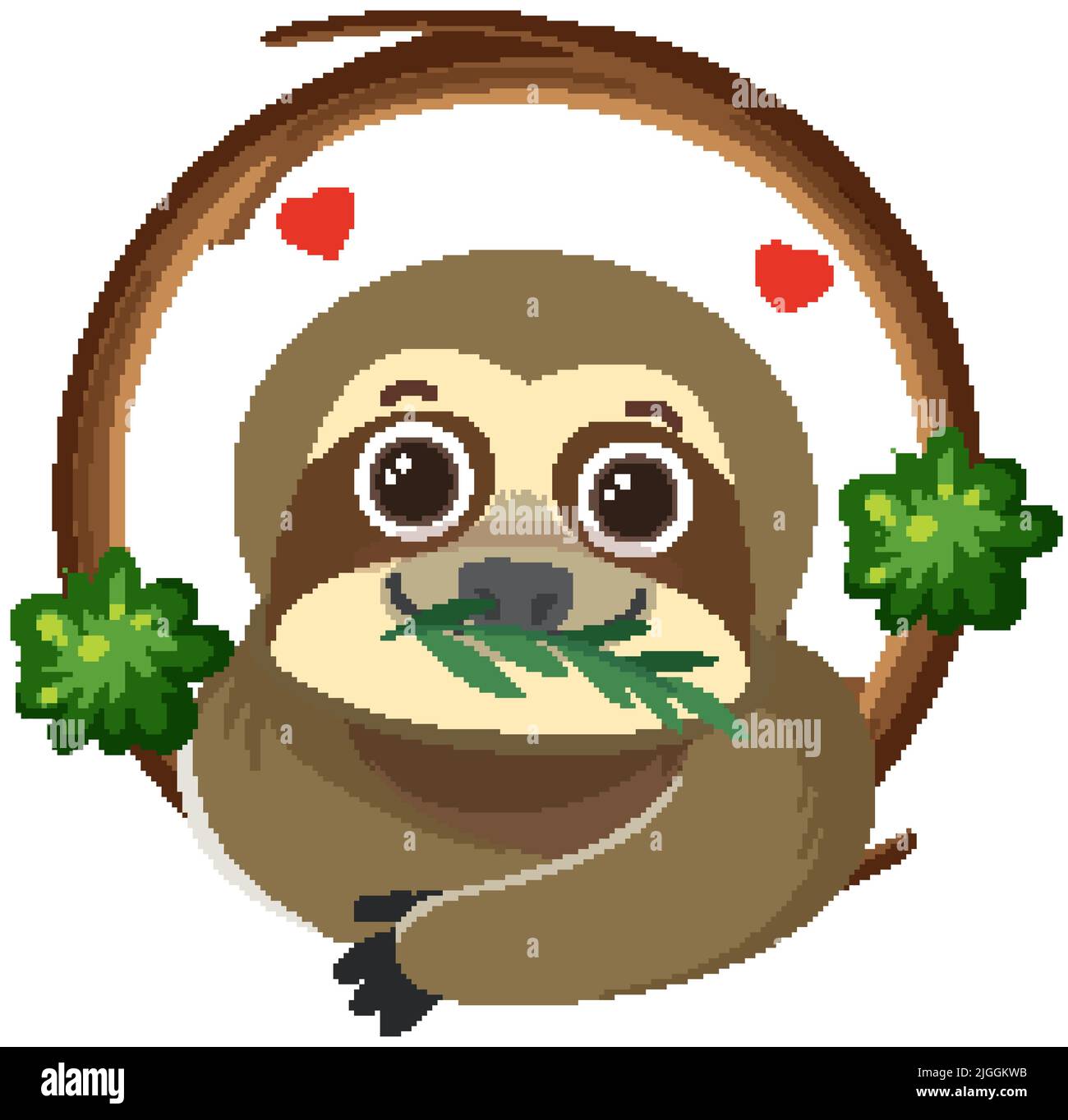 Cartoon sloth isolated on white background illustration Stock Vector ...