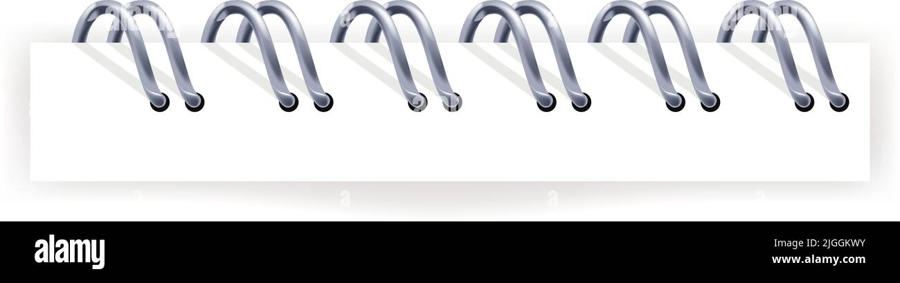 Notebook metal binder, spiral for clipping page Stock Vector Image ...