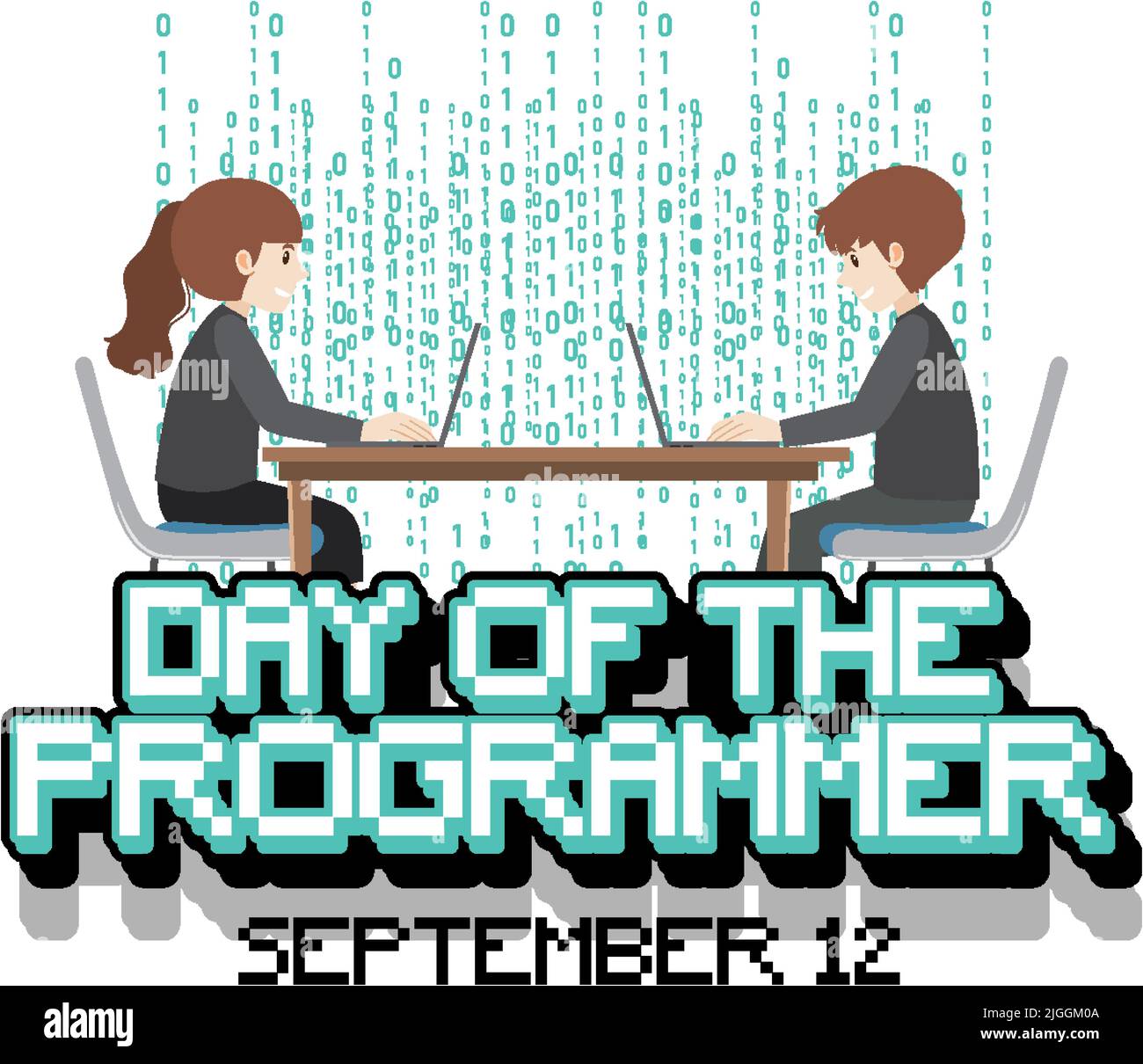 The Day of the Programmer Poster illustration Stock Vector Image & Art ...