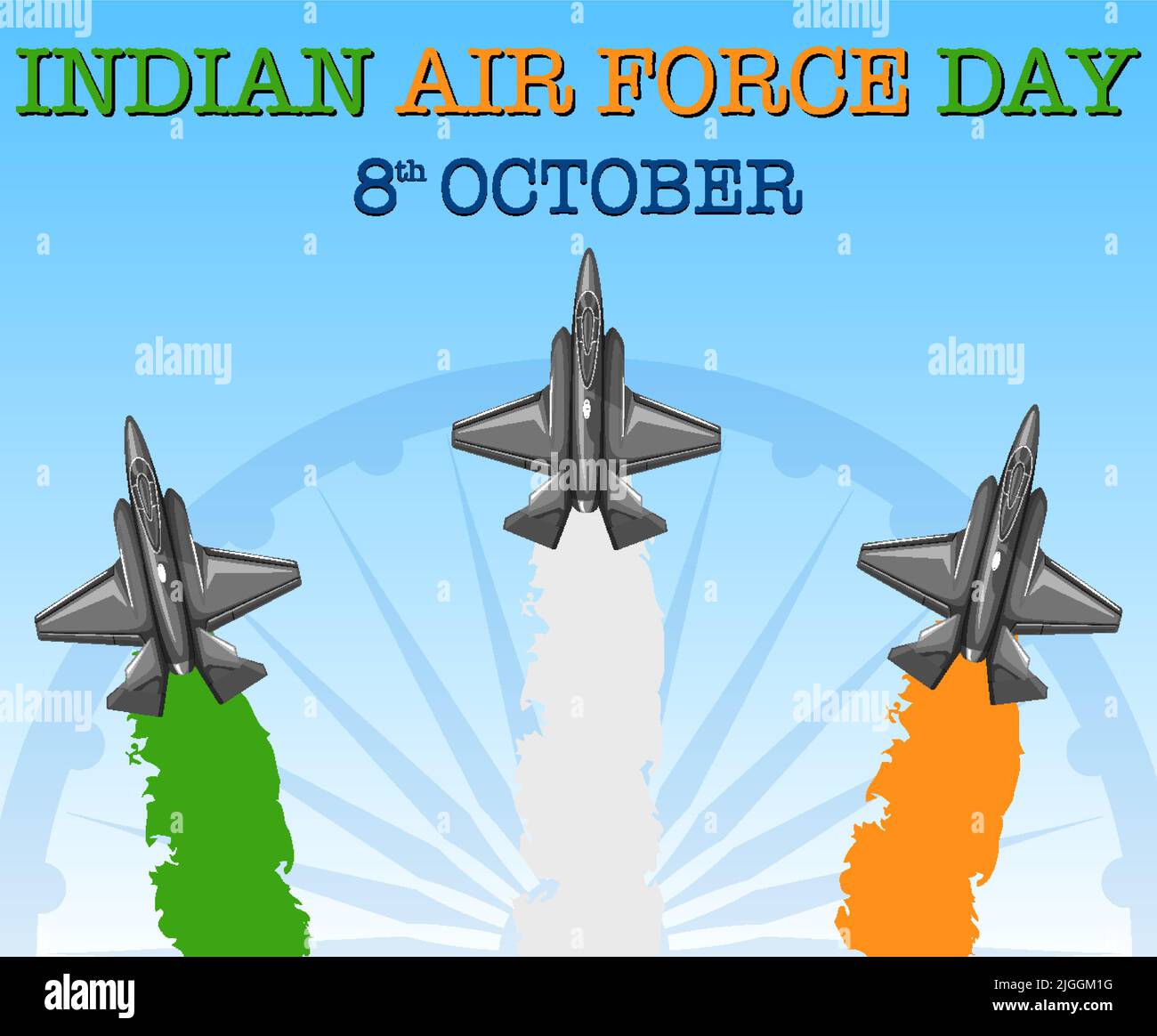 Indian Air Force Day Poster illustration Stock Vector Image & Art - Alamy