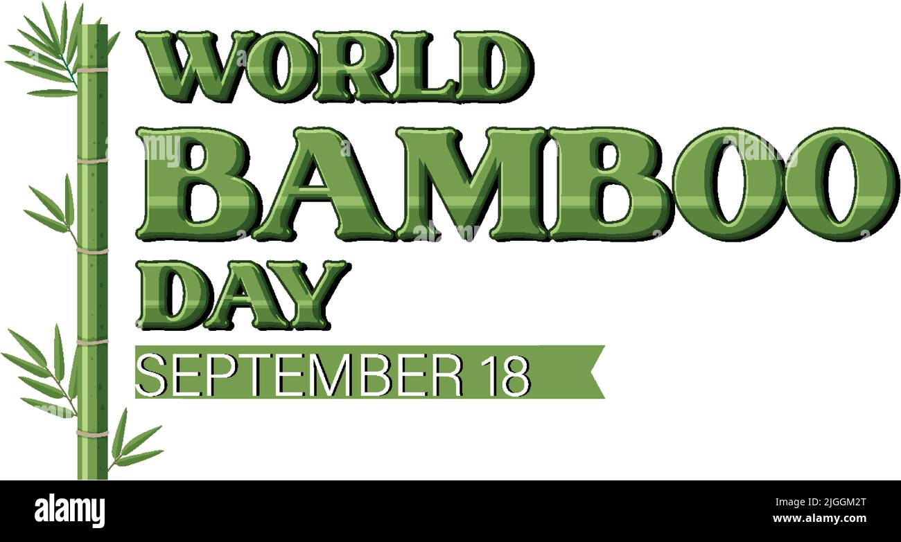 World Bamboo Day September 18 Banner Design illustration Stock Vector ...