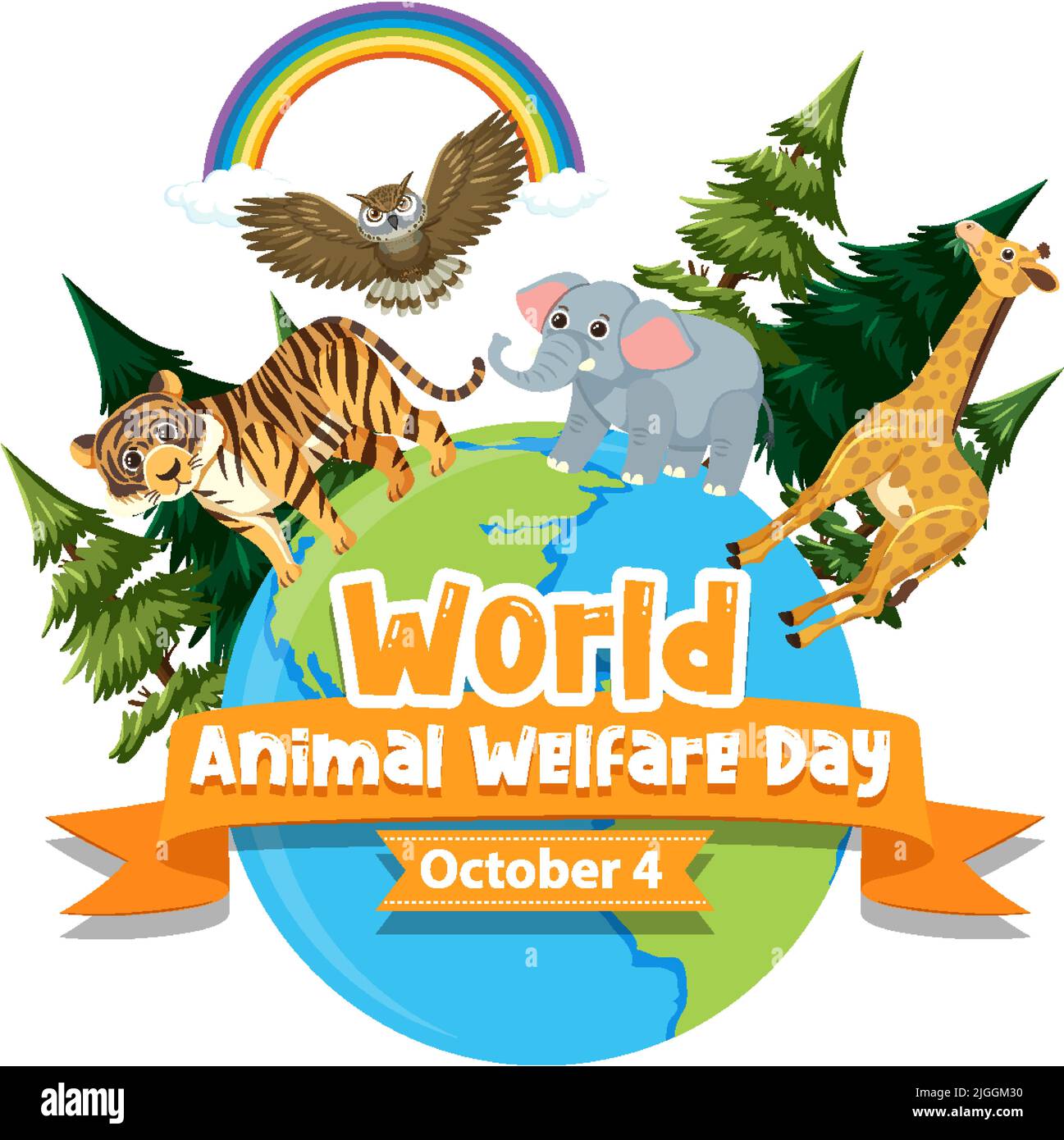 World Animal Welfare Day October 4 illustration Stock Vector Image ...