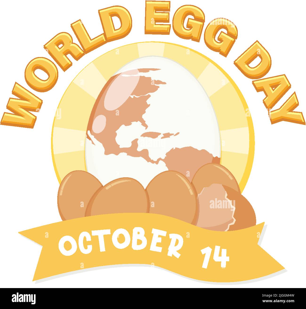 World egg day banner or logo design illustration Stock Vector Image ...