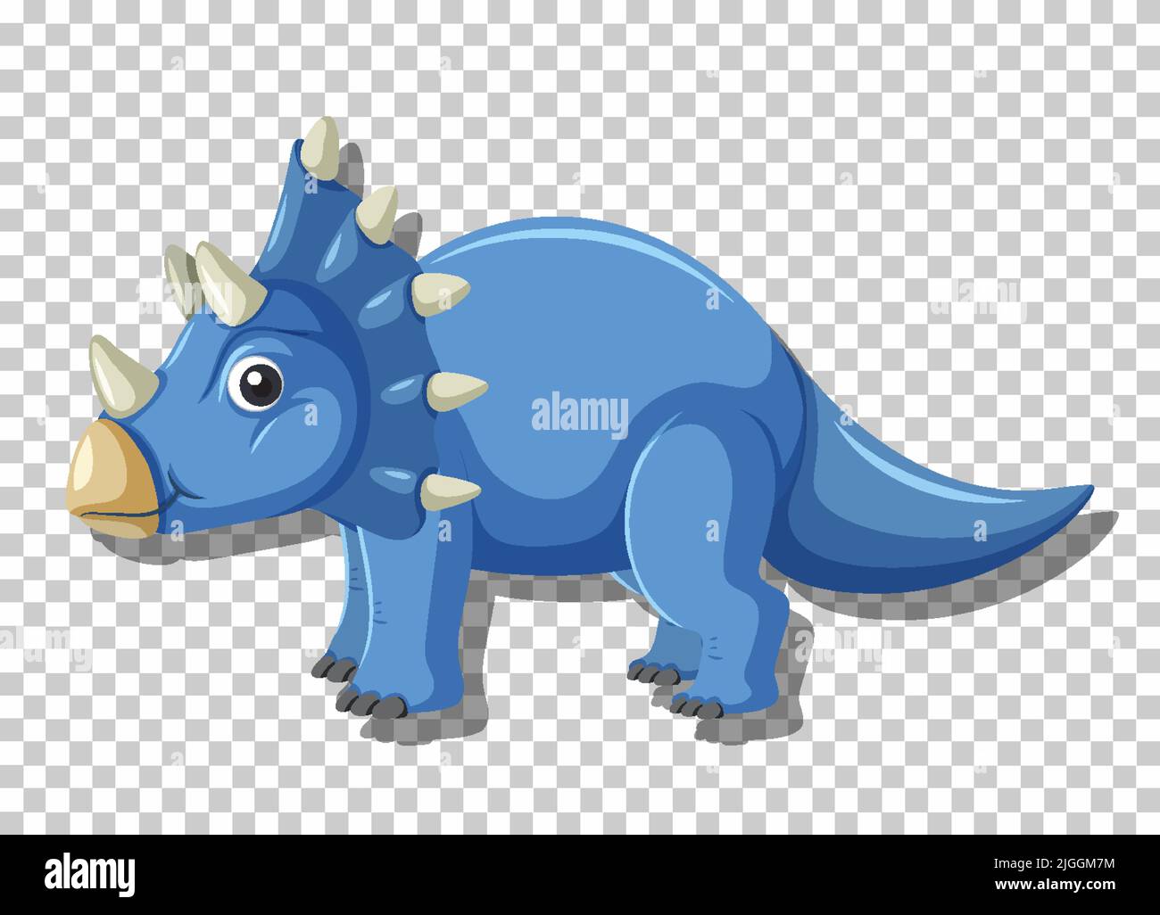 Cute triceratops dinosaur isolated illustration Stock Vector Image ...
