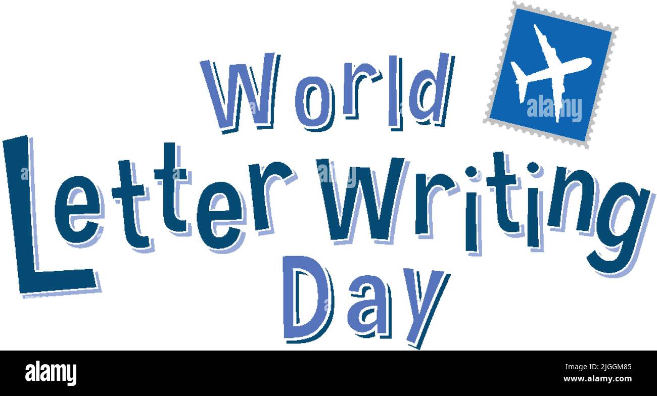 World Letter Writing Day Banner Design illustration Stock Vector Image ...