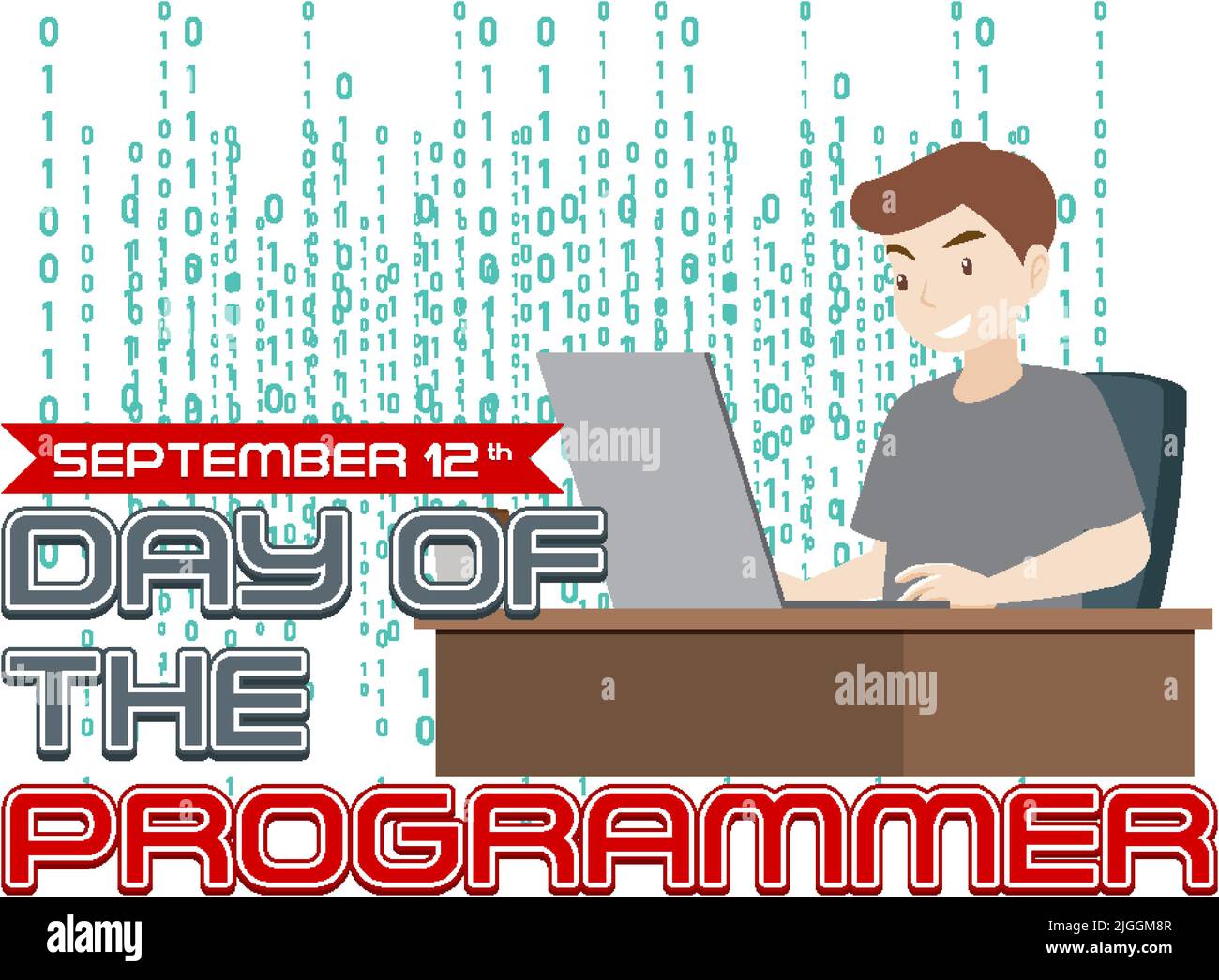 The Day of the Programmer Poster illustration Stock Vector Image & Art ...