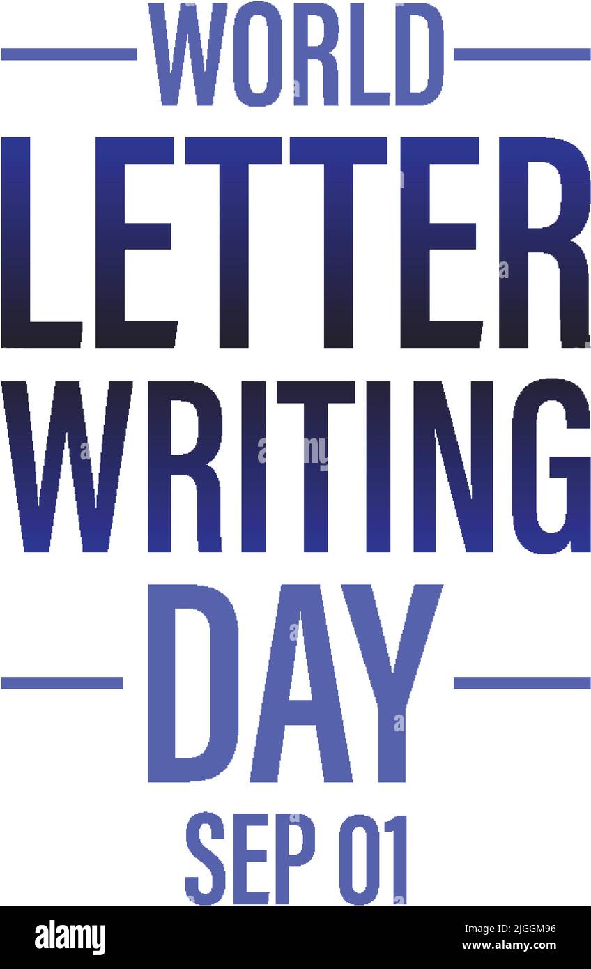 World Letter Writing Day Poster illustration Stock Vector Image & Art ...