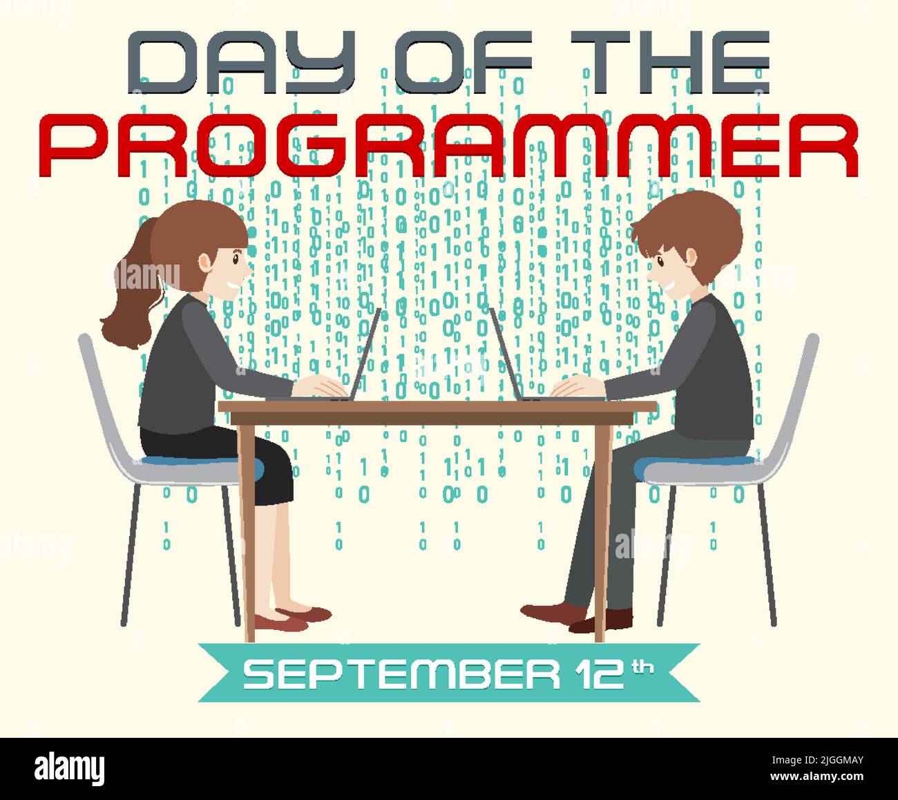 The Day of the Programmer Poster illustration Stock Vector Image & Art ...