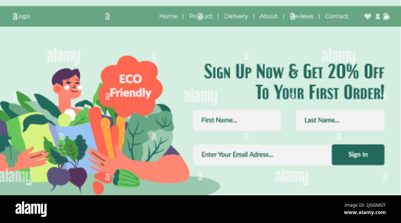 Sign up now and get discount to first order web Stock Vector Image ...